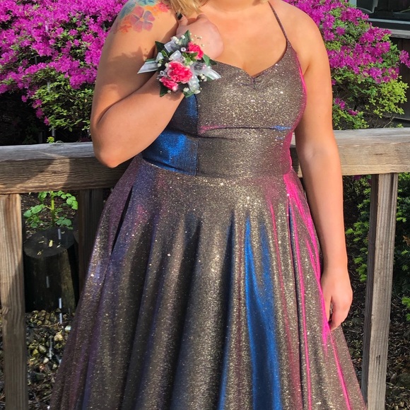 Dresses | Fluorescent Prom Dress With Corset Back | Poshmark